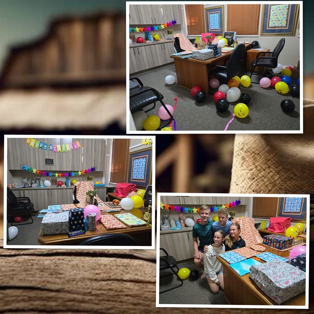 Laerskool Voorpos prinsipaal vier sy eerste verjaarsdag by die skool ...