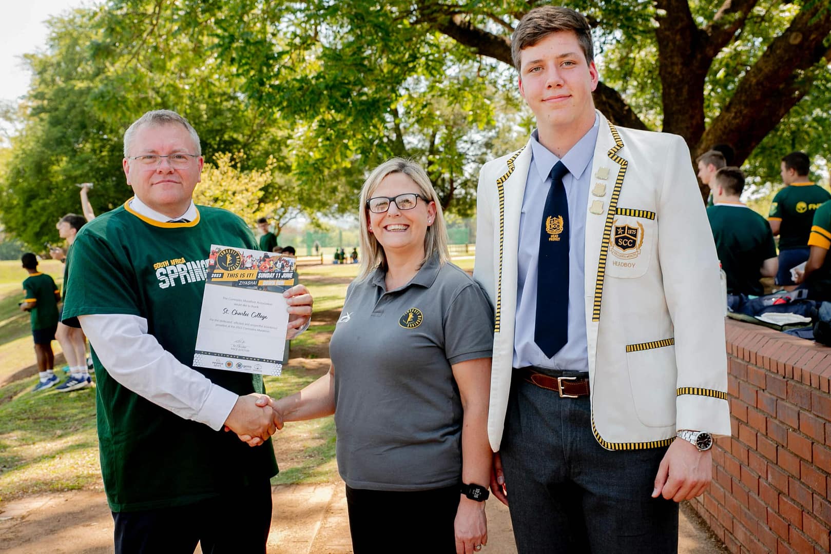 Comrades Appreciation awarded to St Charles College - AWSUM School News