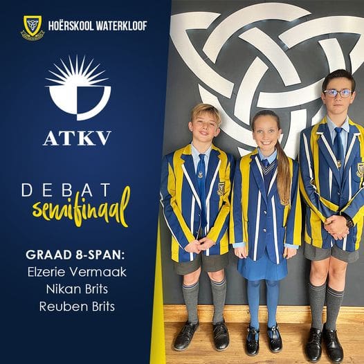Waterkloof High School's grade 8 debate team excel - AWSUM School News