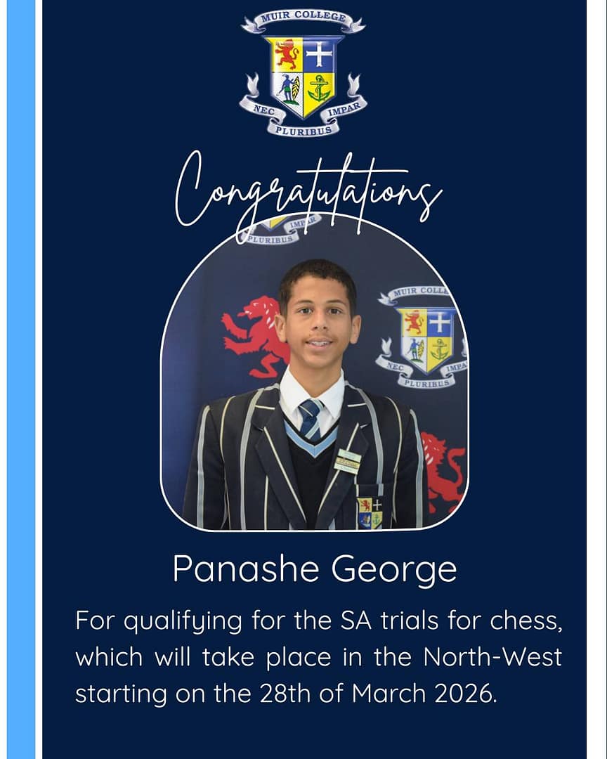 Muir College Chess Players qualified for the SA Chess Trials - AWSUM ...
