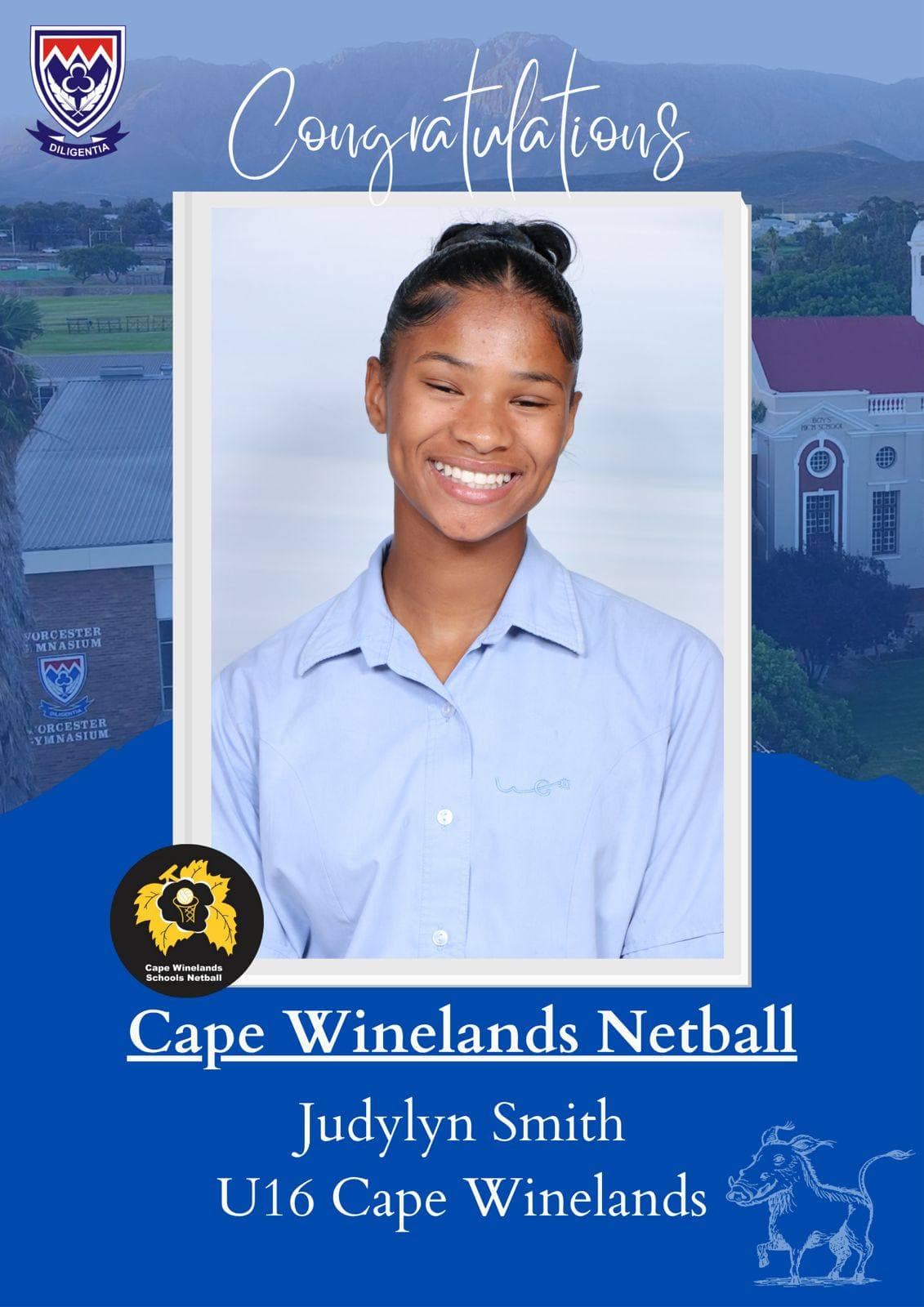 Worcester Gimnasium spog met Wynland netbalspelers - AWSUM School News