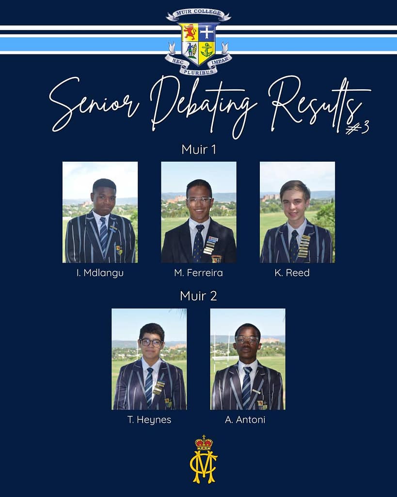 Muir College senior debating results - AWSUM School News